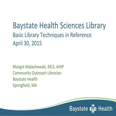 Basic Library Techniques in Reference | PPT