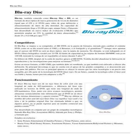 Blu ray disc | PDF