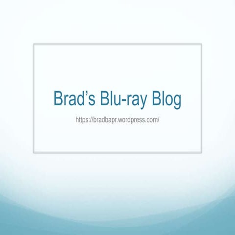 Blu ray powerpoint | PPT