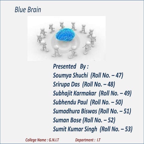 Blue brain presentation | PDF