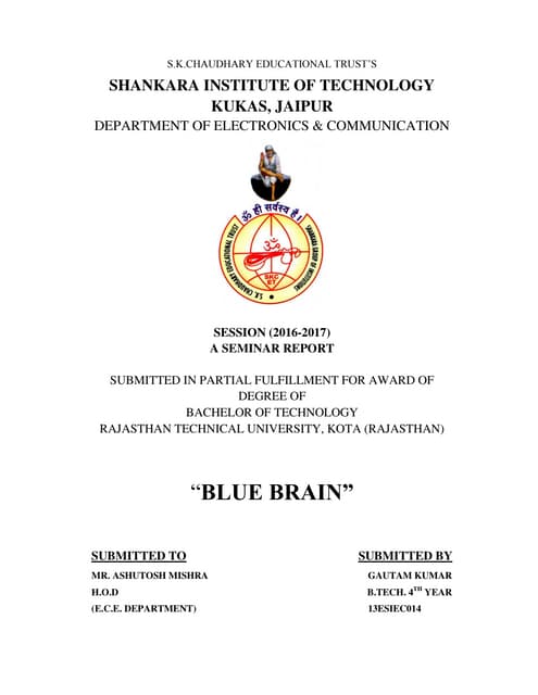 Blue brain Technology | PPT