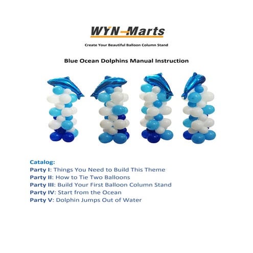 Dolphin Balloon Column Stand Instruction - Party Zealot | PDF