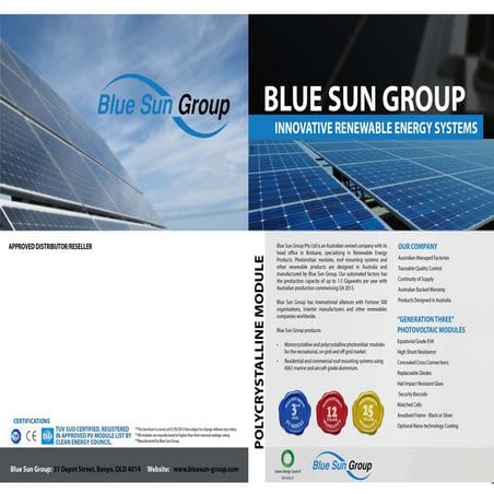 Blue Sun 250w Polycrystalline Solar Modules | PPT