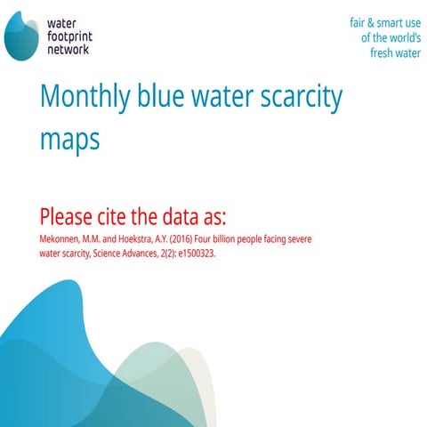 WaterFootprint.PK : Scarcity Maps to see | PPTX