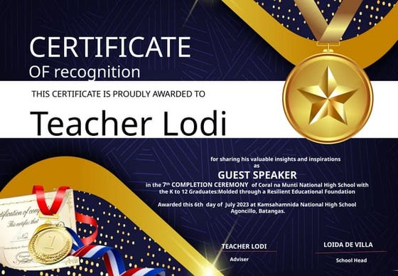 certificate for the Graduation Guest Speaker.pptx
