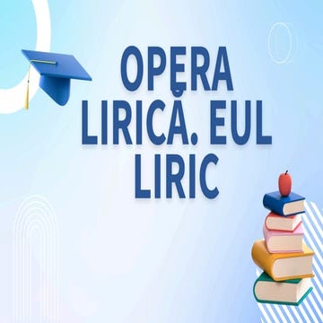 eul liric opera lirica limba si literatura romana | PDF