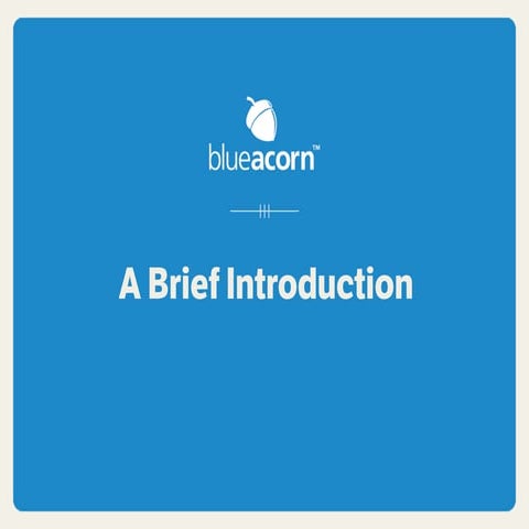 Blue Acorn Introduction | PDF