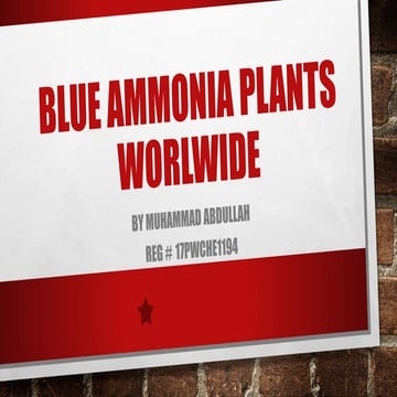 Blue ammonia | PPTX