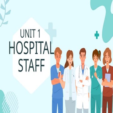 Hospital STAFF vocabulary english class medicine | PPTX
