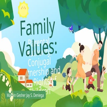 Family Values Presentation: Parental Involvement, Conjugal Partnership.pptx