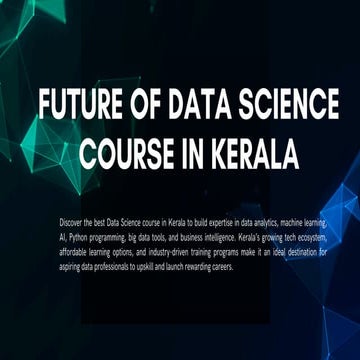 introduction to data science - course in Kerala | PDF