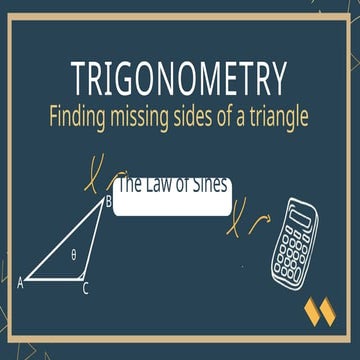 Blue and Orange Trigonometry Finding missing sides Lesson Presentation.pptx