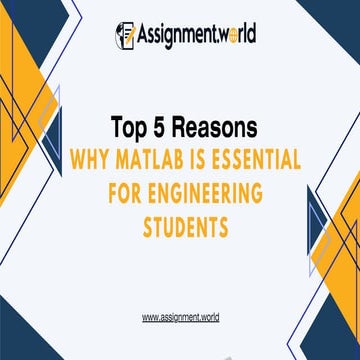 Top 5 Reasons Why MATLAB is Essential for Engineering Students | PDF