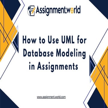 How to Use UML for Database Modeling in Assignments | PDF