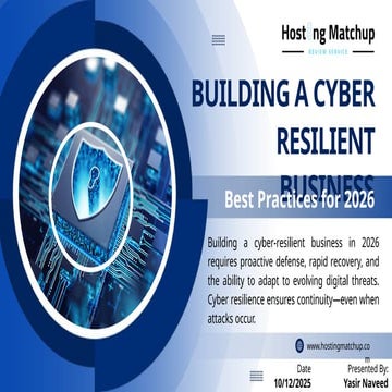Building Cyber Resilience for 2026: Best Practices for a Secure, AI ...