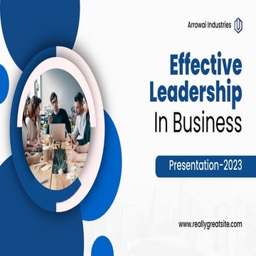 Blue And White Modern Effective Leadership In Business Presentation.pptx