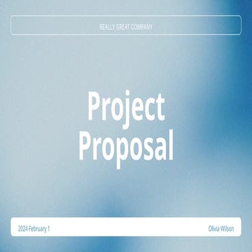 Blue and White Modern Gradient Corporate Project Proposal Presentation ...