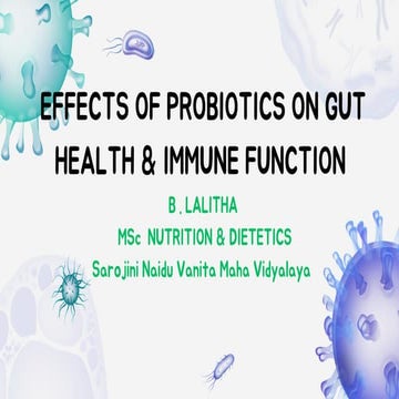 Effects of Probiotics on Gut Health and Immune Function | PDF