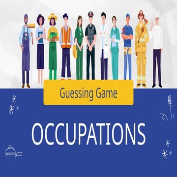 Occupations Guessing Game lesson grade 4 elementary school | PPTX