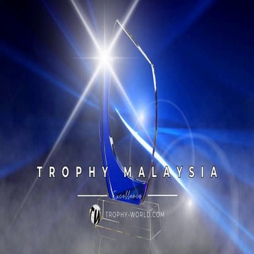 Blue Arch Crystal Plaques at Trophy-World Malaysia | Custom Trophies ...