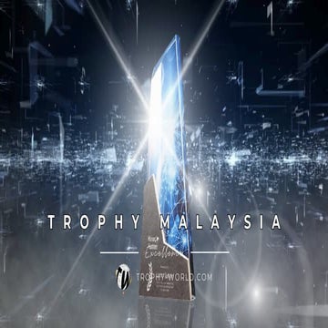 Blue Black Marble Crystal Trophies at Trophy-World Malaysia | Custom ...