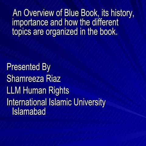 Legal citation-Blue book presentation | PPT