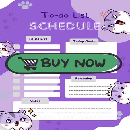 Printable to do schedule for only 1$ | PDF