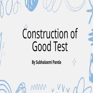 construction of test and characteristics of test | PPTX