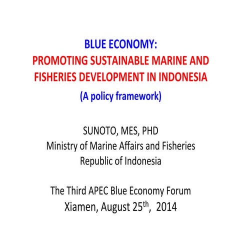 Blue economy policy frameworks | PDF