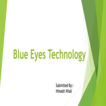 Blue eyes technology | PPTX