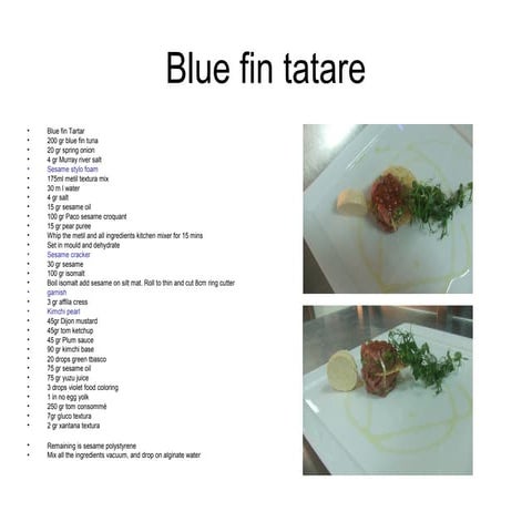 Blue fin tartar | PPT