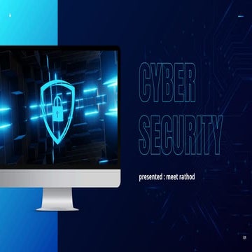 Blue Futuristic Cyber Security Presentation Pdf