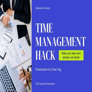 Blue Green Modern Minimal Time Management Hack Keynote Presentation ...