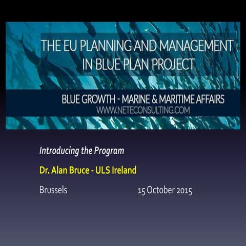 EU Planning \7 Management in Blue Growth Project | PPT