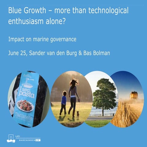 Blue growth – more than technological enthusiasm alone | PPTX