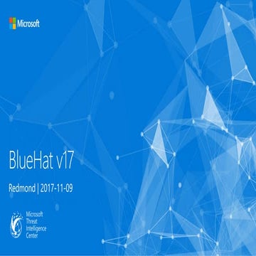 BlueHat v17 || Using TLS Certificates to Track Activity Groups | PPT