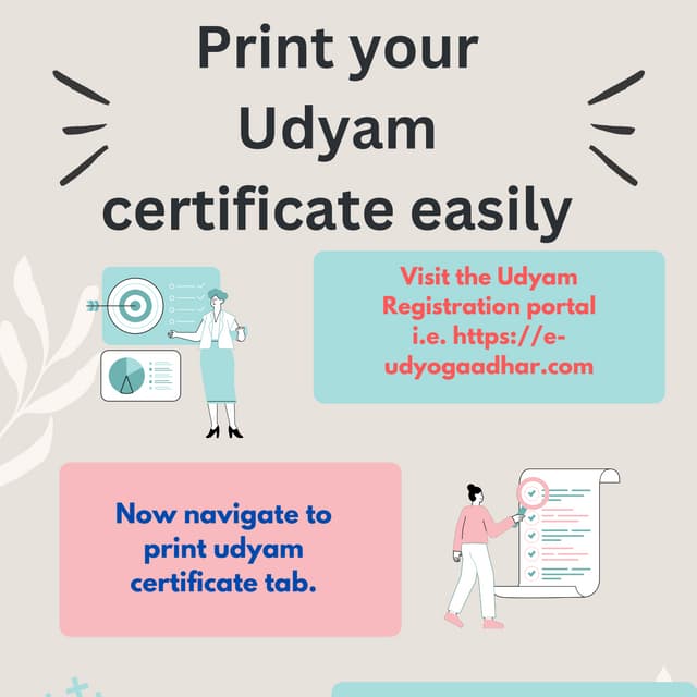 Print your udyam certificate easily in few steps | PDF