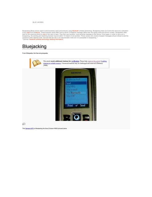 Bluejacking | PPT
