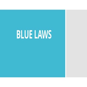BLUE LAWS.pptx Environmental laws and Prot | PPTX