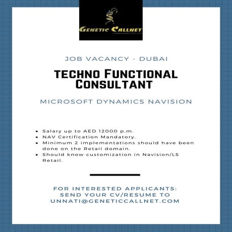 Microsoft Dynamics Navision - Techno Functional Consultant | PDF