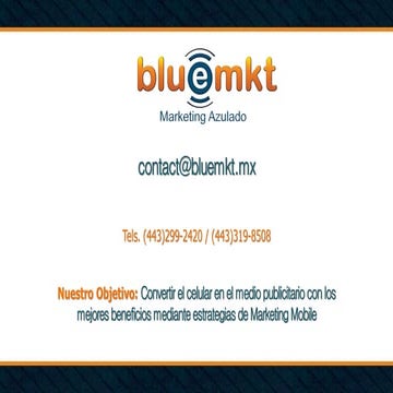 Qué es Blue Marketing? Marketing por proximidad, Mobile Marketing | PDF