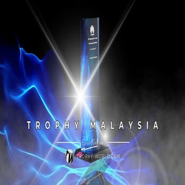 Blue Modern Crystal Trophies at Trophy-World Malaysia | Custom Trophies ...