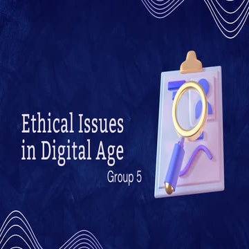 Ethical Issue Digital Age Technology Presentatiopdf | PDF | Internet | Computing