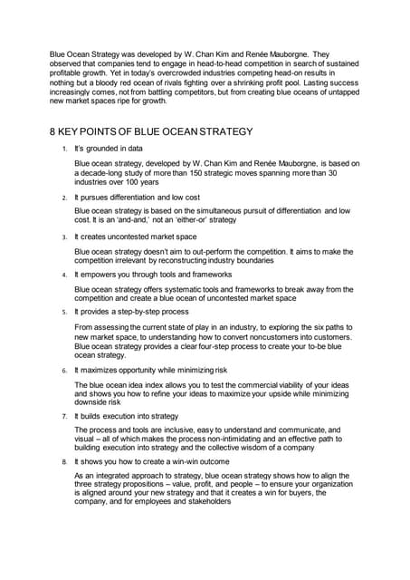 Blue Ocean Strategy | PPT