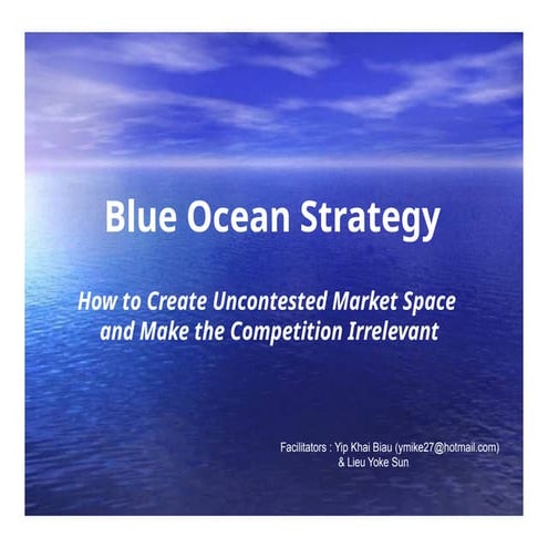 Blue Ocean Strategy on how new ideas can be gathered | PPTX