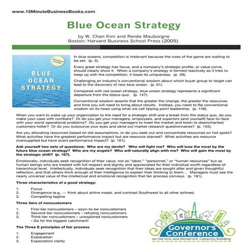 Blue Ocean Strategy | PDF