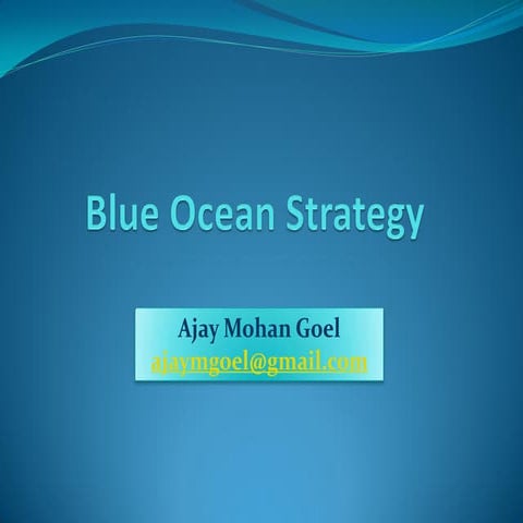 Blue ocean strategy presentation | PDF