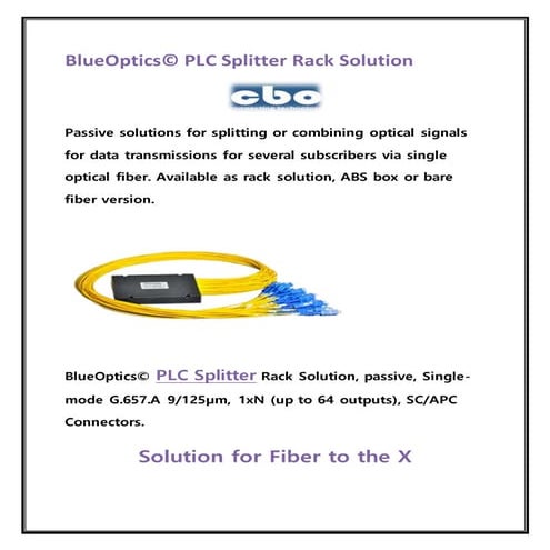 What is optical splitter, PLC splitter, FBT splitter.pdf