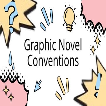 Blue Pink Yellow Pastel Line English Graphic Novel Conventions ...