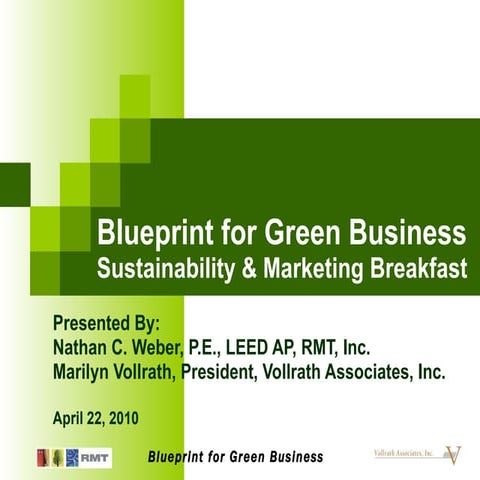 Blueprint for green business | PPT